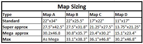 Oversized Maps - Paper and Canvas | Limey Yank Games